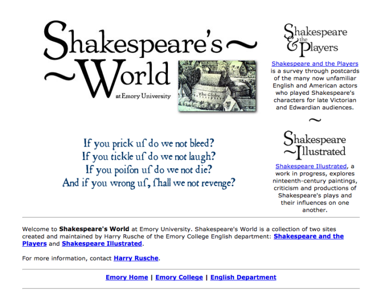 Project: Past and Present | Shakespeare and the Players